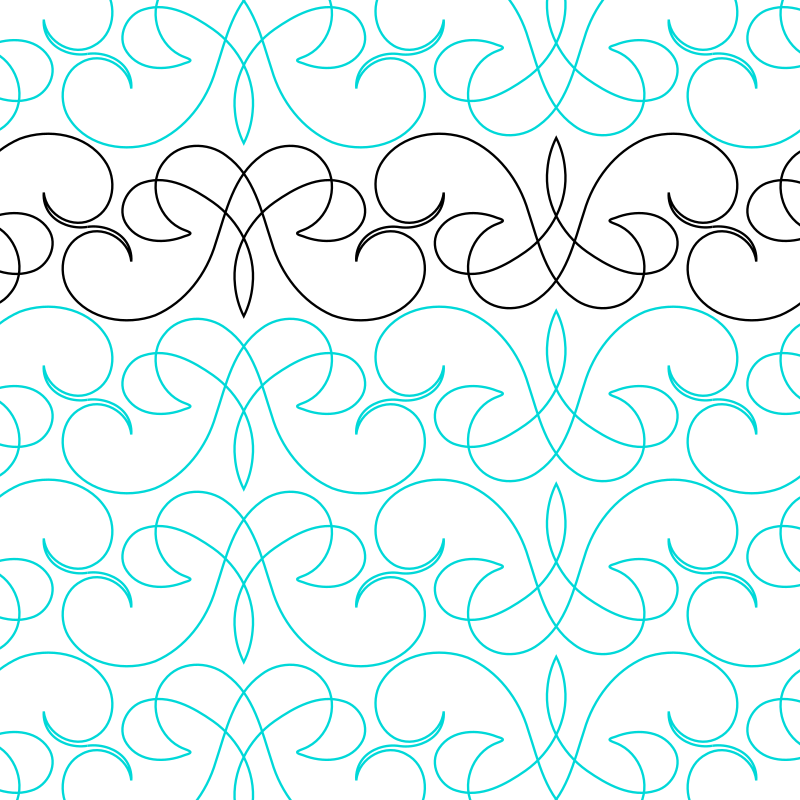 Scrolling Along Self Print Pantograph Ma Tante Quilting