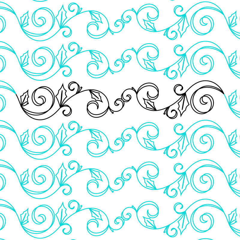 Holly Swirl - Pantograph - Ma Tante Quilting