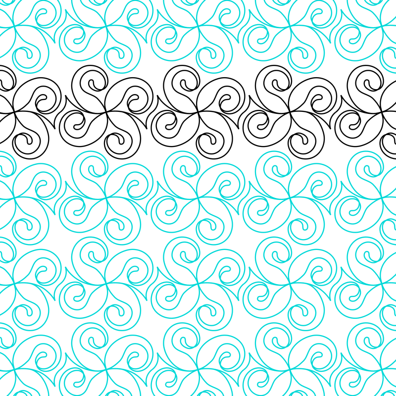 Swirl Tile Self-Print - Pantograph - Ma Tante Quilting
