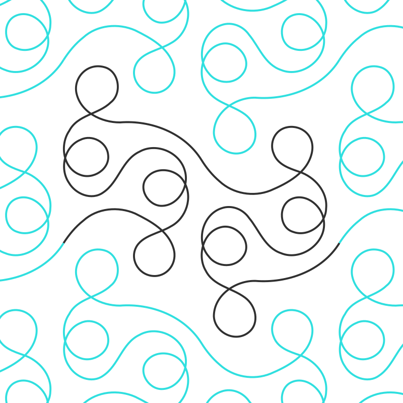 Untangled - Self-Print Pantograph - Ma Tante Quilting