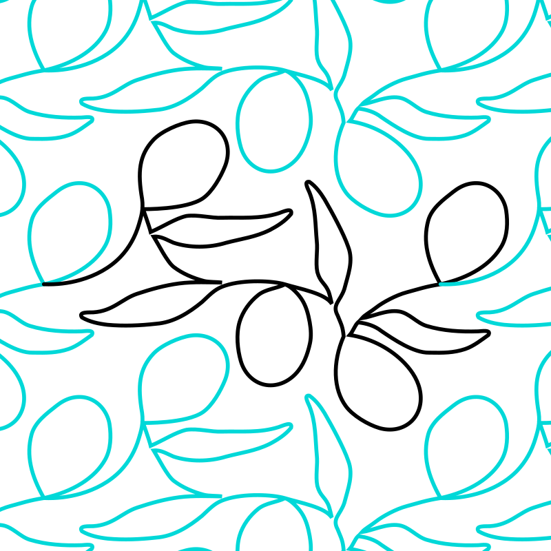 Olive Garden - Self-Print Pantograph - Ma Tante Quilting